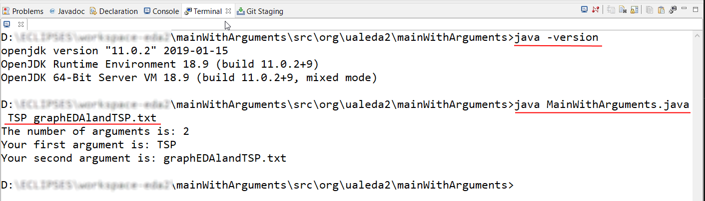 EDA II – Diseño del programa principal con argumentos